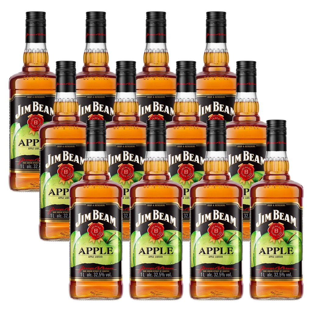 KIT 12 WHISKEY JIM BEAM APPLE 1000ML | Shopee Brasil