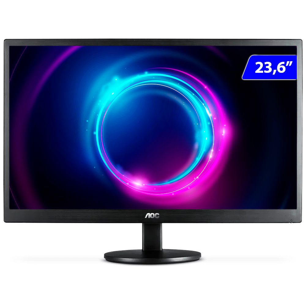 Monitor Led 23.6" AOC Full HD HDMI, 75hz, 5ms - M2470SWH2 | Shopee Brasil