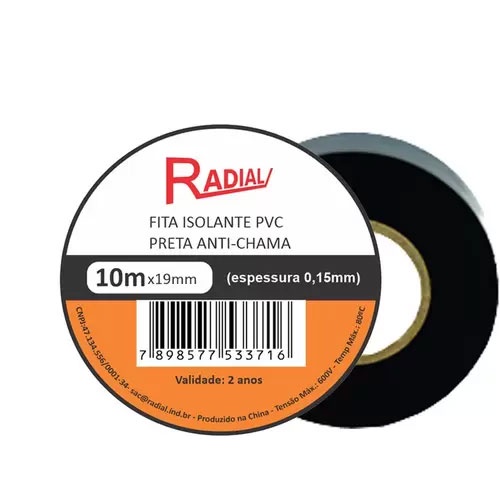 Fita Isolante 19mm x 10m - Radial | Shopee Brasil