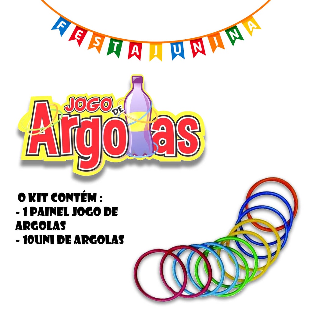 Kit Festa Junina São João 10 Argolas + Painel Argolas | Shopee Brasil