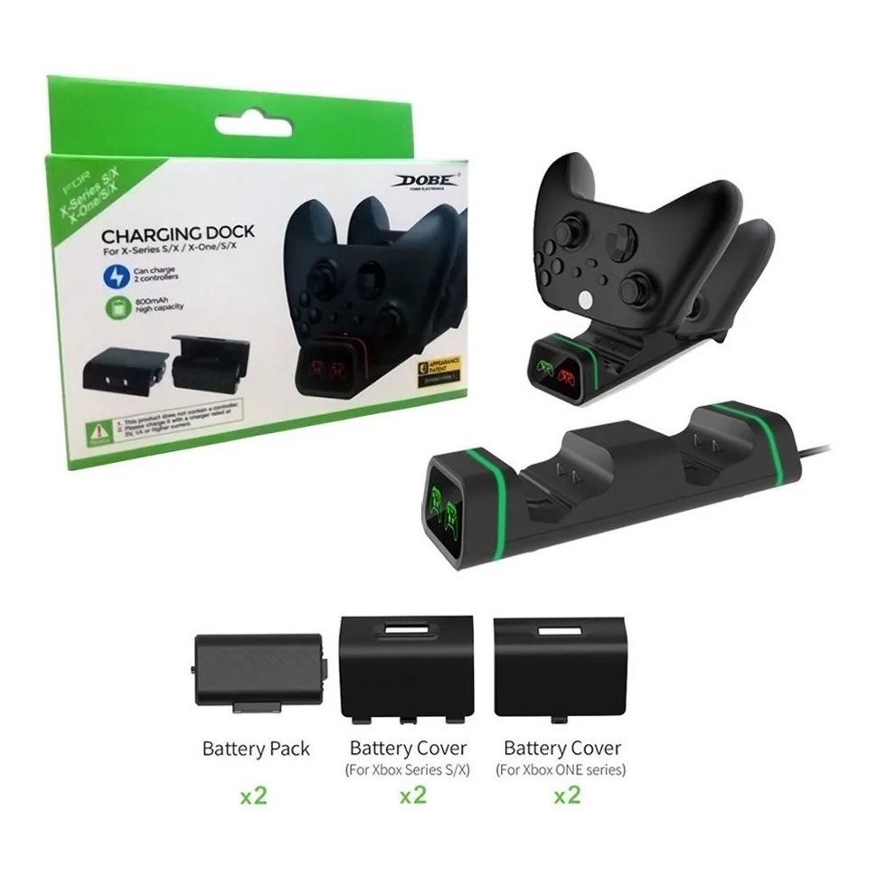 Carregador Controle Xbox + 2 Baterias 800mah One Series S/x | Shopee Brasil