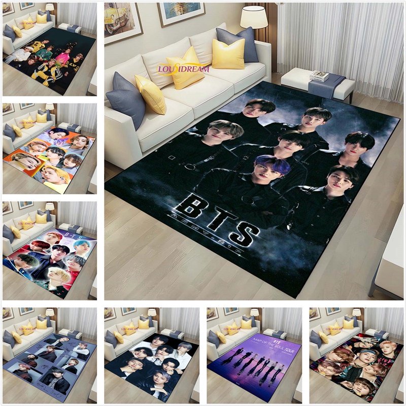 Bts Sala de Estar Sofá Área Tapete Tapete Coreano Idol Bangtan Boys ...
