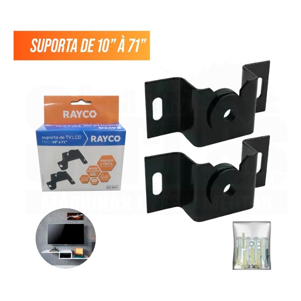 Suporte Tv Led Universal Fixo Parede 20 32 40 42 a 71 Polegadas ...