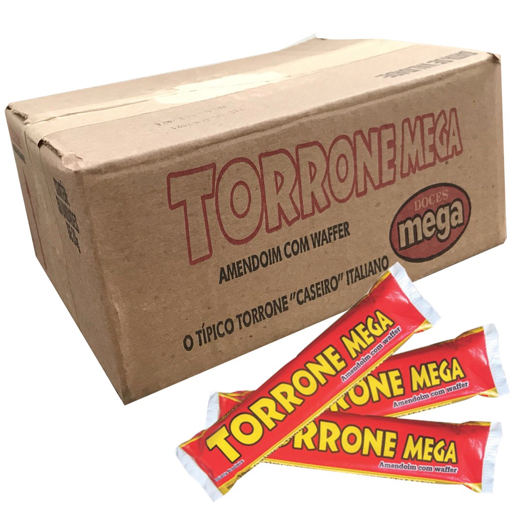 Torrone de Amendoim com Waffer Caixa c/50un x 20g Mega - Doce Festa ...