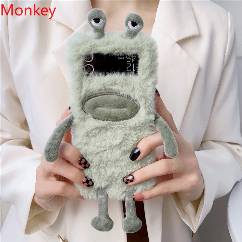 Capa Pluff Funny Cartoon Frog Plush Para Samsung Z Flip 6 5 3 zflip 4 À ...