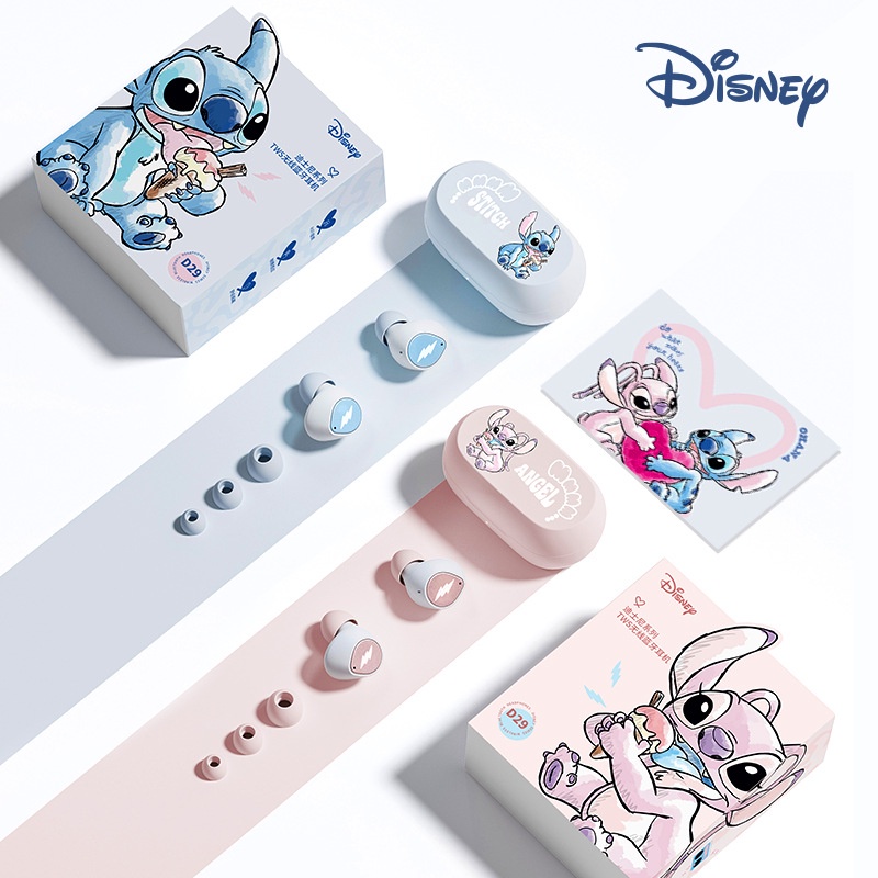 Disney Lilo & Stitch Angel Wireless Bluetooth Headphones HiFi Stereo ...