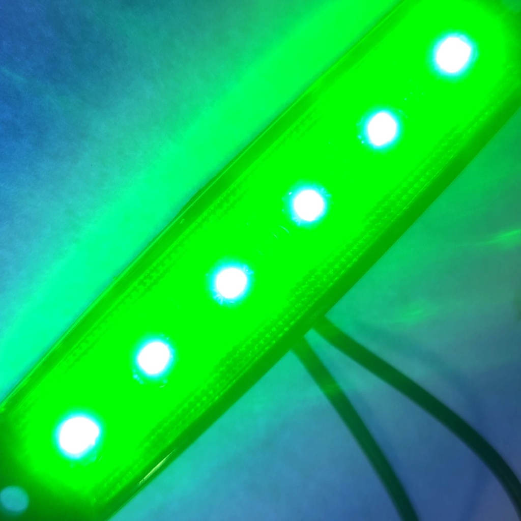 Lanterna VERDE lateral de LED com 6 Leds VERDE para carro caminhão e ...