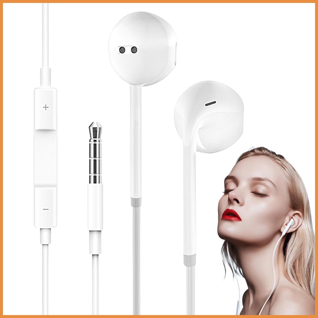 Fones De Ouvido Com Fio Para Telefone Multiuso Cabeça Plana Microfone ...