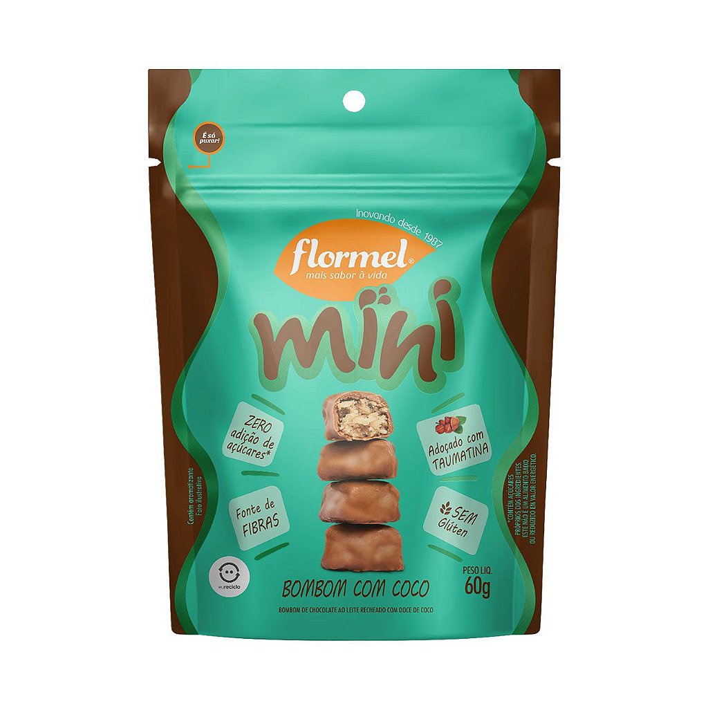 Mini Bombom de Coco 60G Flormel | Shopee Brasil
