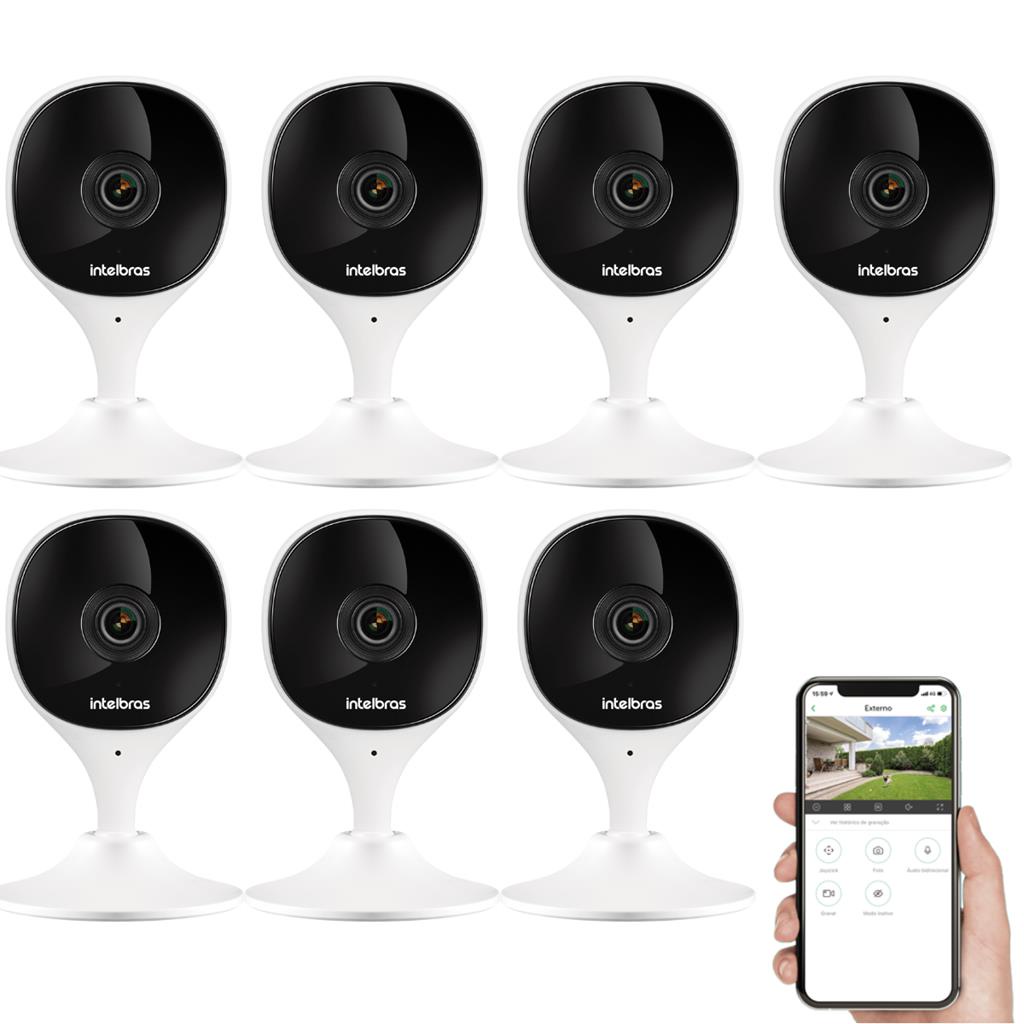 Kit Intelbras 7 Cameras iMX C Wi-Fi Full HD C/ Microfone | Shopee Brasil