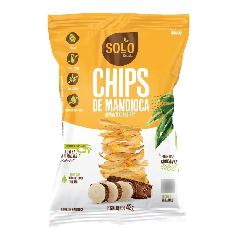 Chips de Mandioca Aipim Macaxeira 42g Solo Snacks | Shopee Brasil