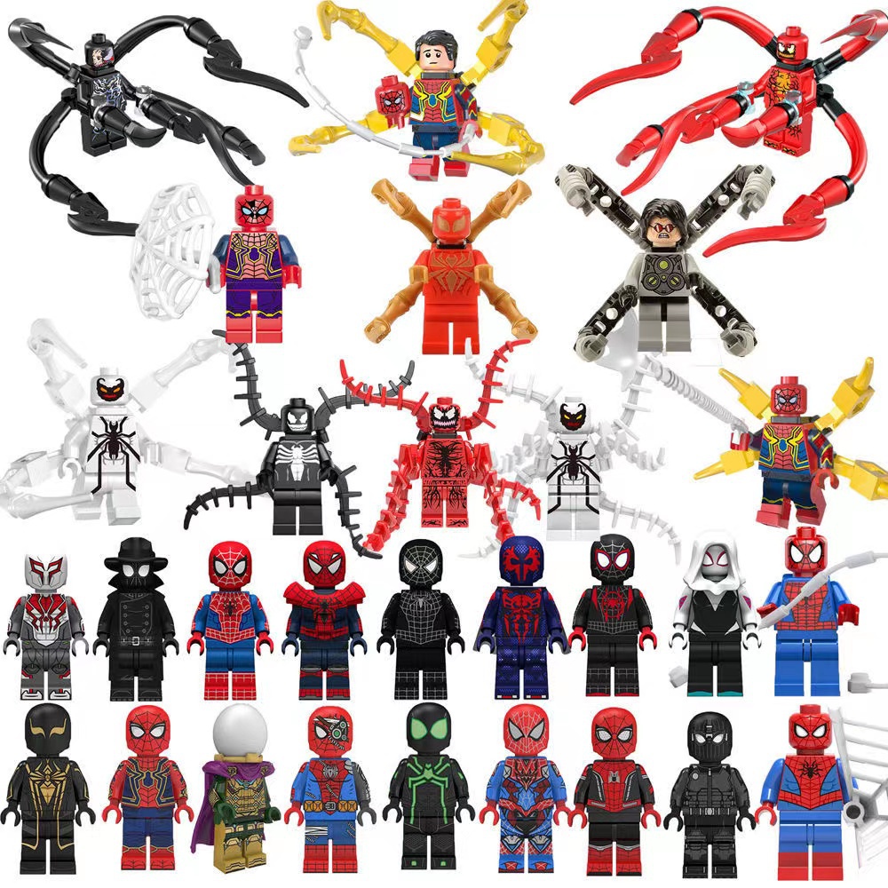 50 PCes Homem-Aranha Mini bonecos Peter Parker Aço Homem-Aranha Hidra ...