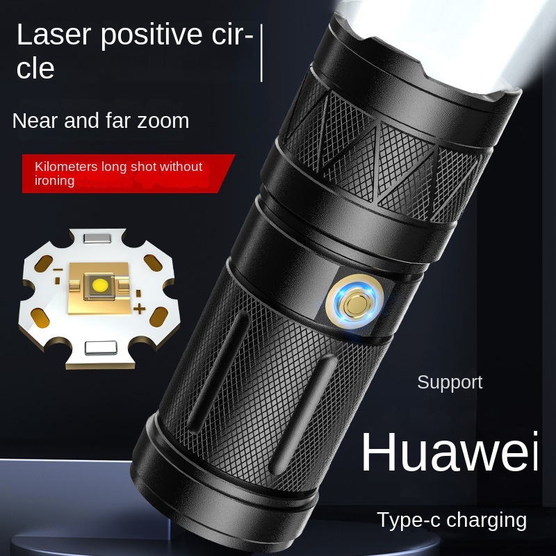 Lanterna Super Brilhante A Laser Branco Luz Forte Para Uso Doméstico ...