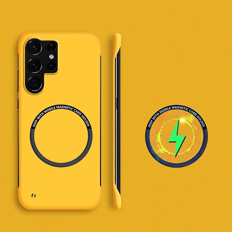 Para Samsung S25 Ultra S24 24Plus 25Plus Fino Sem Moldura Magnético De Carregamento Fio Caso Do ...