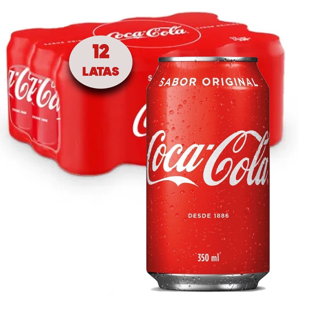 Refrigerante COCA COLA Original Lata 350ml (12 Latas) | Shopee Brasil