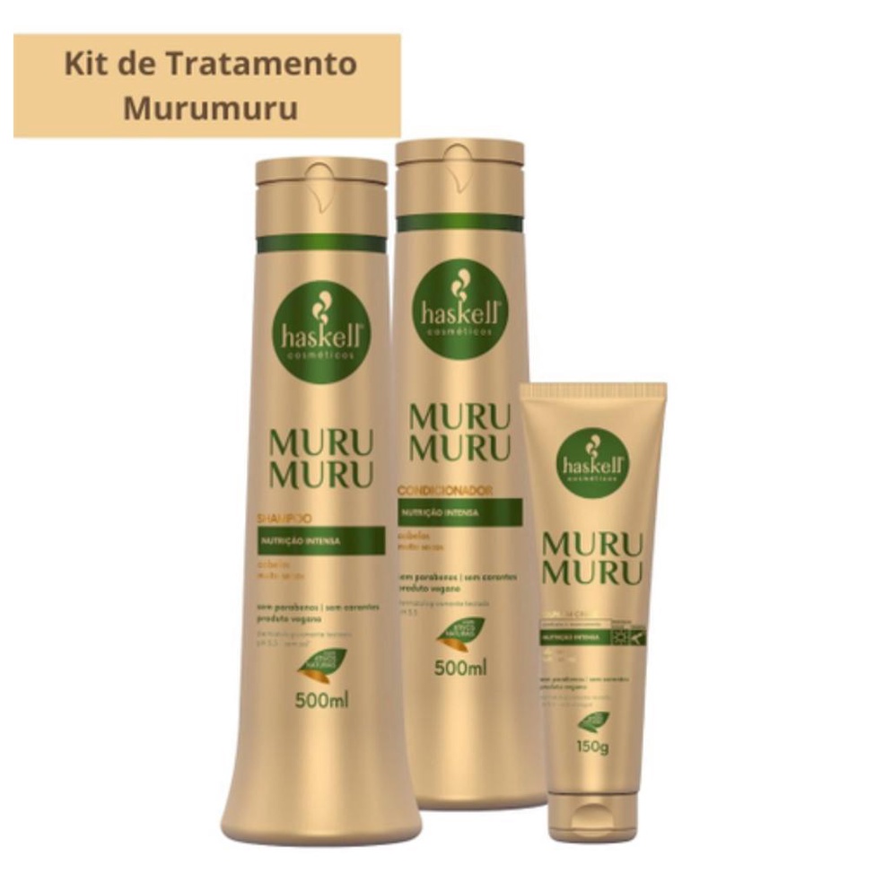 Kit Shampoo, Condicionador e Polpa Murumuru, Haskell, 500 ml | Shopee Brasil