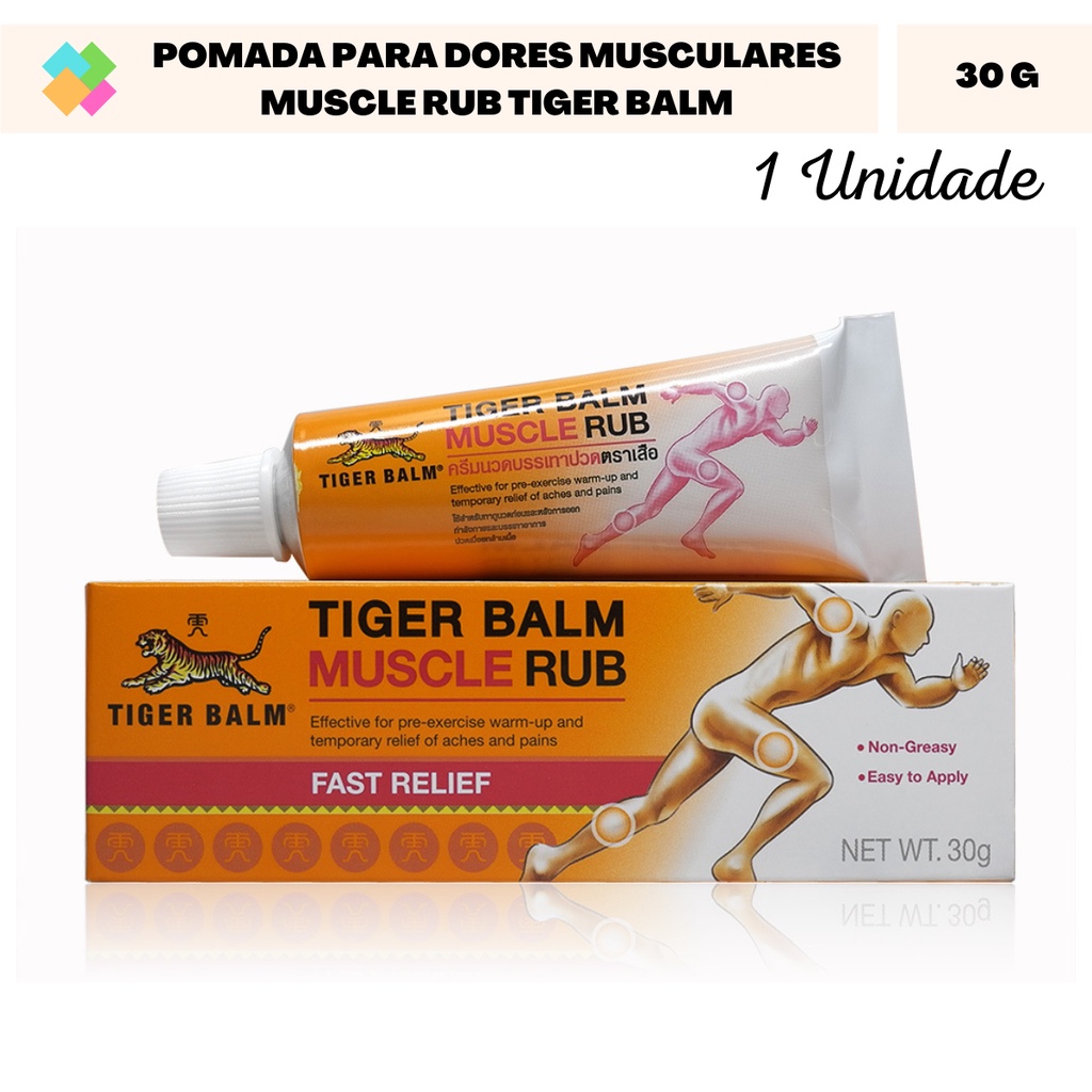 Pomada Muscle Rub Fast Relief Tiger Balm | Shopee Brasil