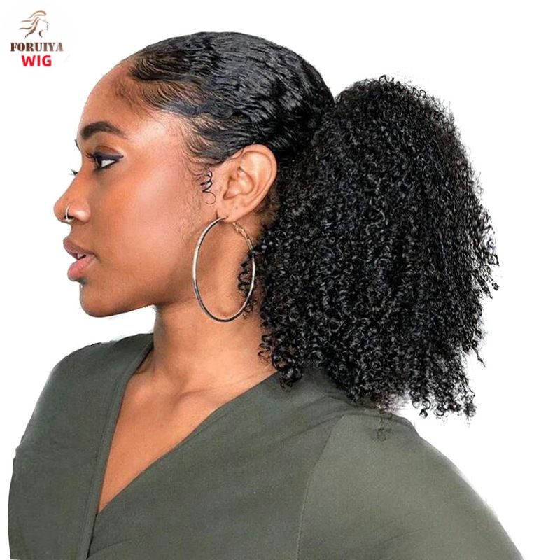 Cabelo Humano Real Amarrado Com Rabo De Cavalo PONLY TAIL afro kinky ...