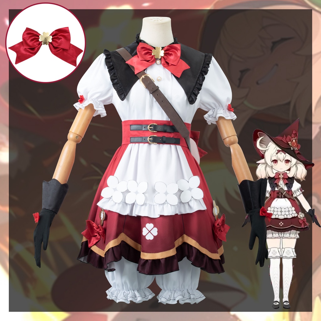 Genshin Impacto Klee COS Vestuário Witch Suit Lolita cosplay Traje De ...