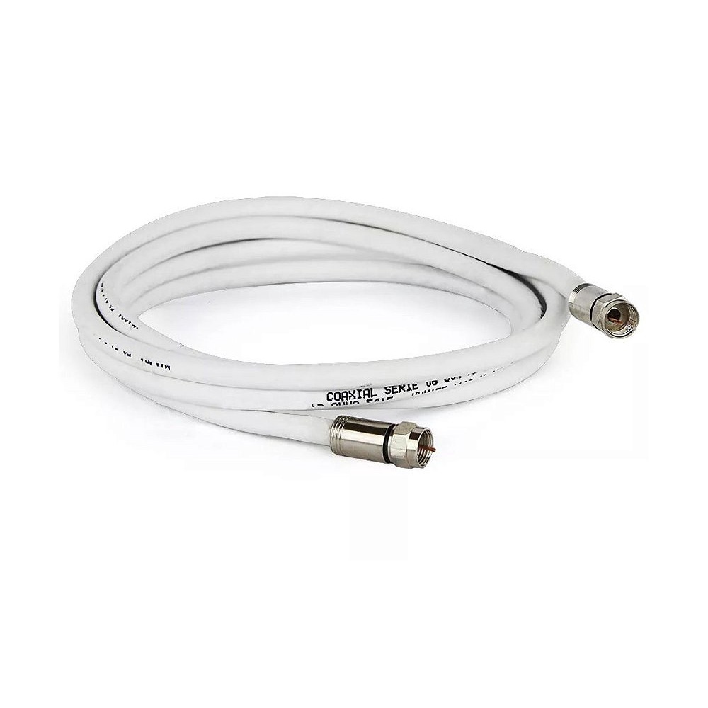 Cabo Coaxial RG59 95% Malha Megatron - 15 Metros | Shopee Brasil