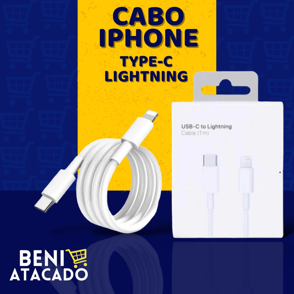 Cabo Iphone Tipo C Usb-c Lightning 1m Para Todos Iphones | Shopee Brasil