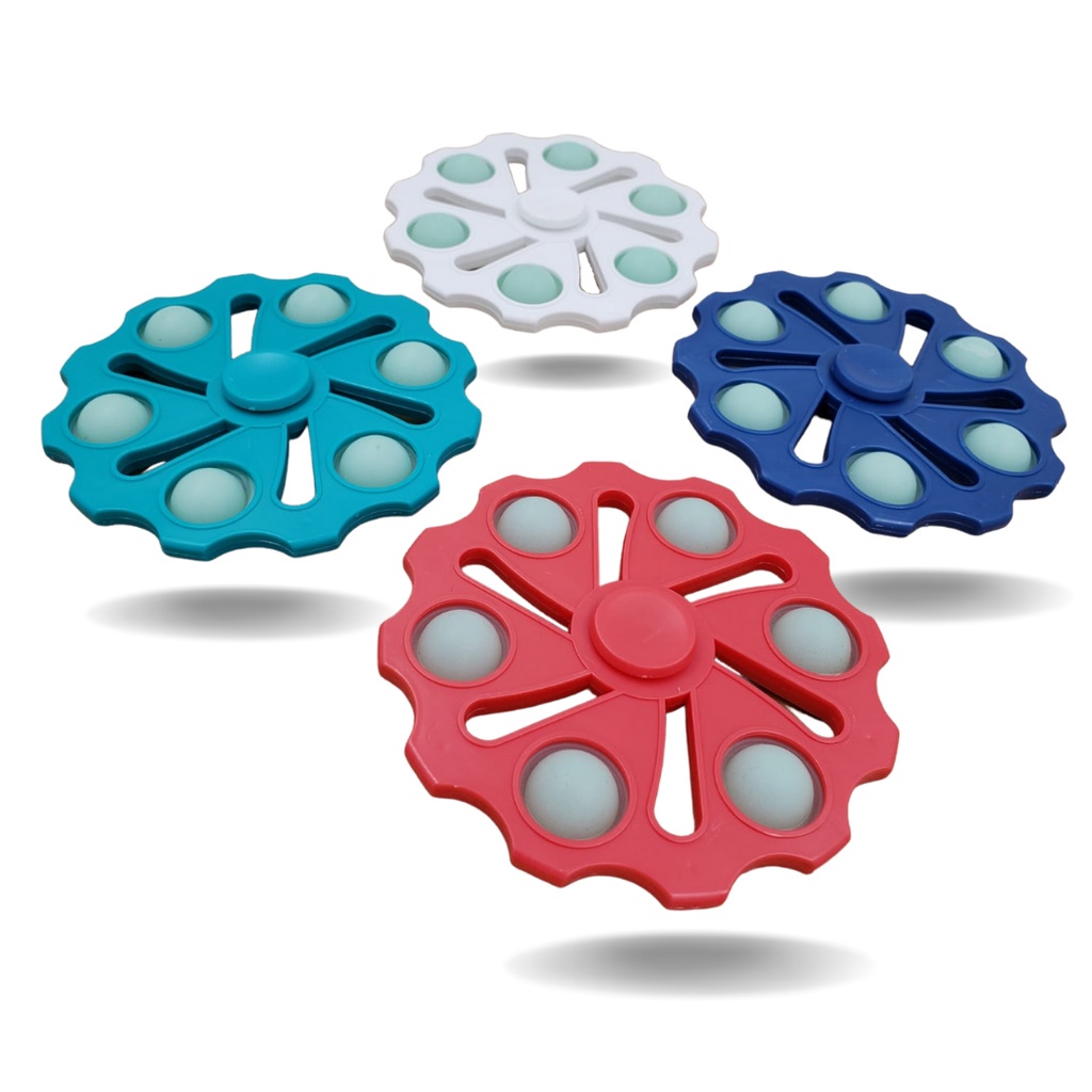 Spinner com 6 Pop it Tik Tok Hand Giro Brinquedo Anti Stress Ansiedade ...