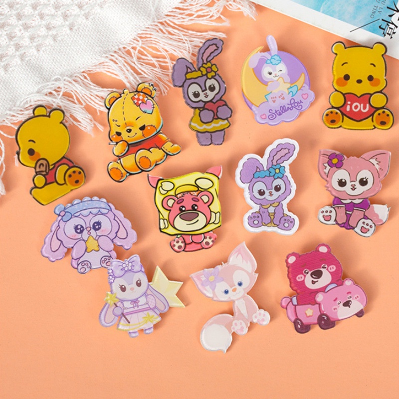 Crachá Creative Cartoon Broche Acrílico Brochá Fofo De Urso De Animais ...