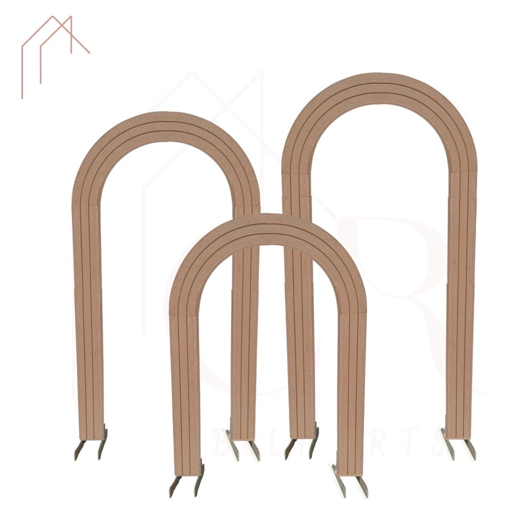 Jogo De 3 Paineis De Festa Meia Lua Lançamento Desmontavel Em Mdf Cru ...