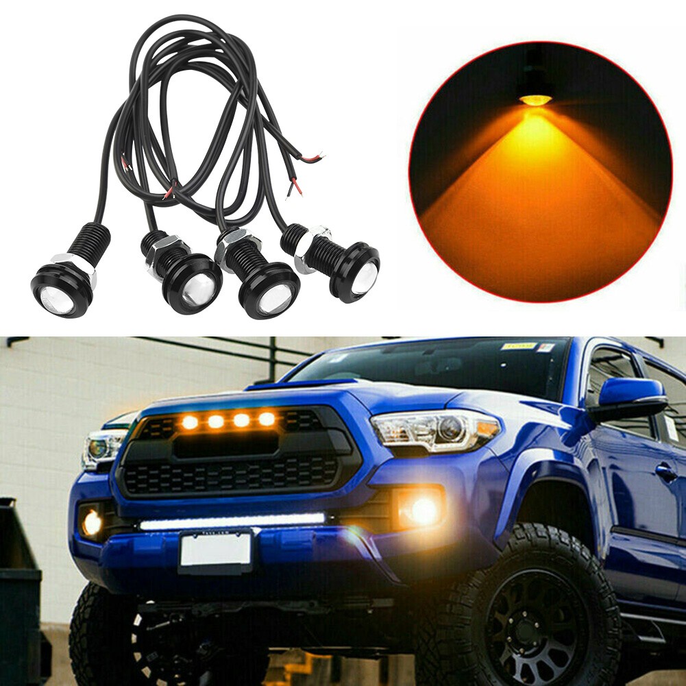 4pcs Kit lampada de led para carro De Iluminação Com Grade Âmbar De LED ...