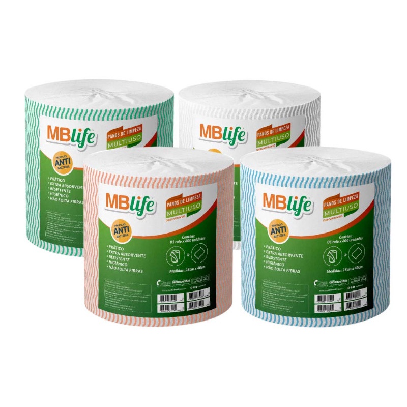 Pano Multiuso TNT 35g Rolo 28cm X 240 Mts | Shopee Brasil