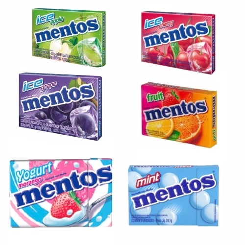 Bala Mentos slim box 24,1g com 1 unidade escolha o sabor | Shopee Brasil