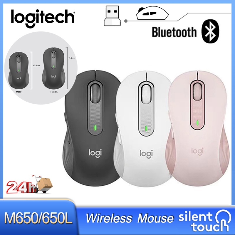 Rato Sem Fio Bluetooth Logitech M650/M650L Mouse De Rastreamento Óptico De Toque Silencioso ...