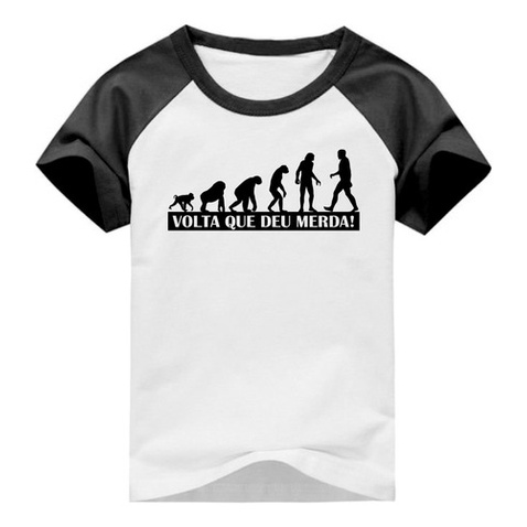 Camiseta Meme Evolução Humana - Volta Que Deu Merda | Shopee Brasil