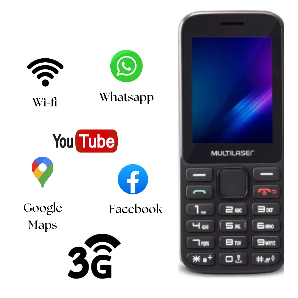 CELULAR MULTILASER P9161 3G 4GB DUAL Wi-FI FACE ZAP | Shopee Brasil