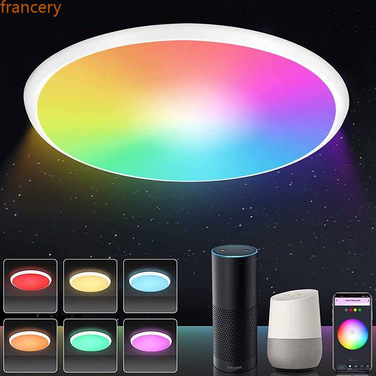 Tuya Wifi Teto De Fogo Inteligente Inteligente 36W RGB C W Ajusta Luz ...