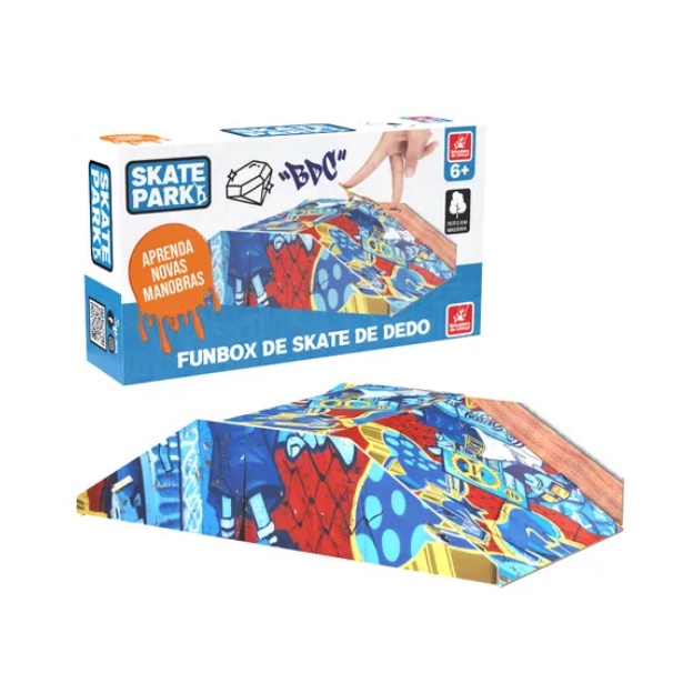 Pista De Skate De Dedo Radical Com Rampa Funbox Em Madeira Brincadeira ...