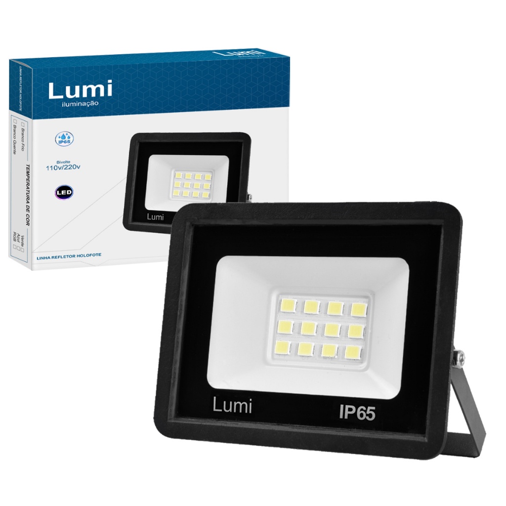 Kit 4 Luminária Refletor Holofote Super Led 50w Ip67 Bivolt Lumi | Shopee Brasil