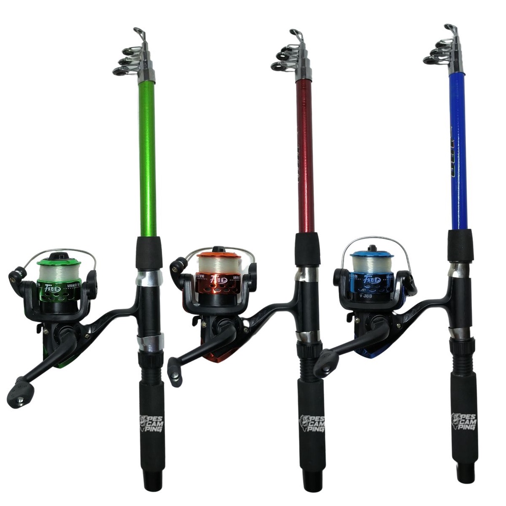 Kit 3 Varas De Pesca 1,80 m Com Molinete 200 Leve Com Linha | Shopee Brasil