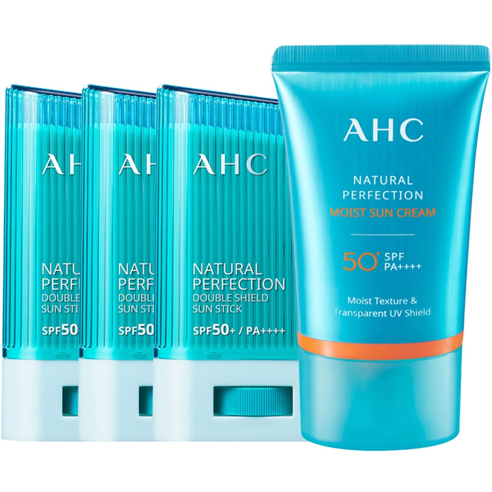 AHC Protetor Solar Duplo Escudo Sun Stick SPF50 + PA + 14g x 3p + 50ml ...