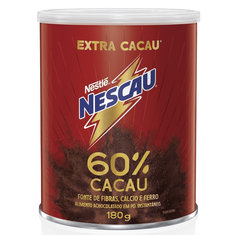 Nescau 60% Cacau em pó contendo 180g | Shopee Brasil