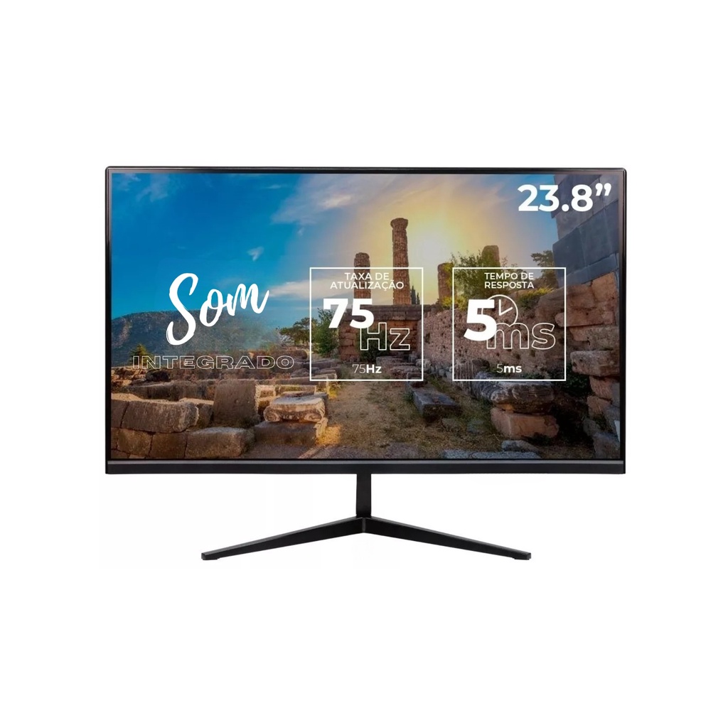 Monitor Pc Gamer 23,8" Led Hd 1920p Hdmi Vga Som Integrado | Shopee Brasil