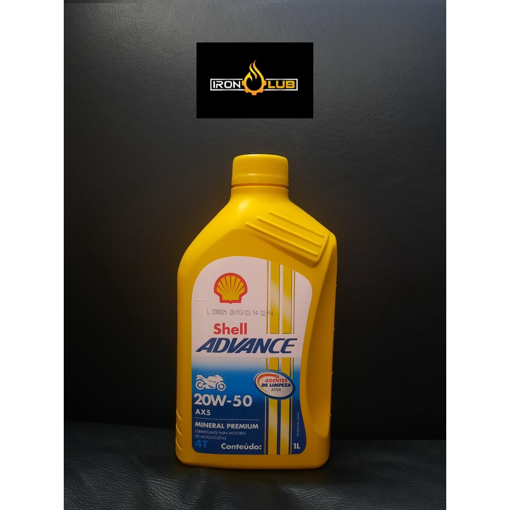 SHELL ADVANCE AX5 20W50 4T MOTO 1 LITRO | Shopee Brasil
