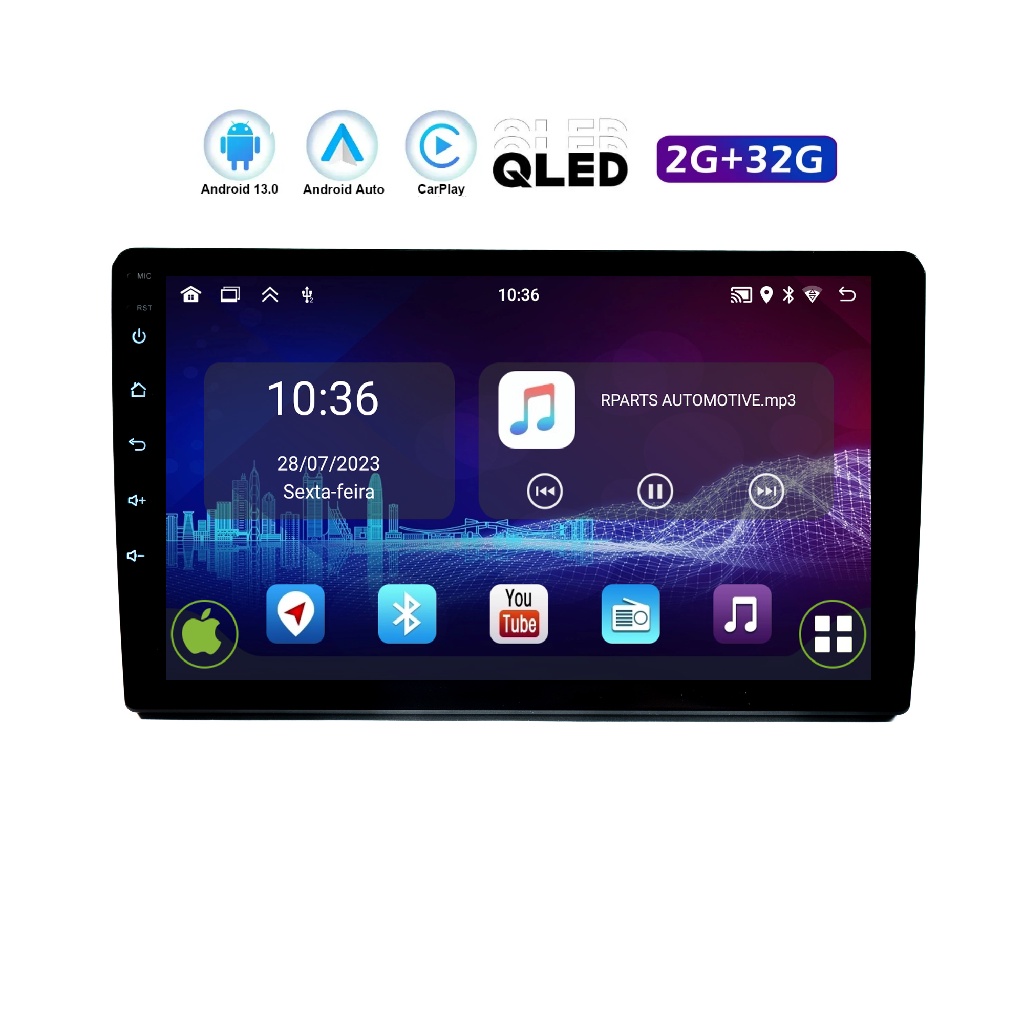 Central Multimidia 2 Din Universal 9 Polegadas Android 13 Android Auto CarPlay 2GB 32GB | Shopee ...