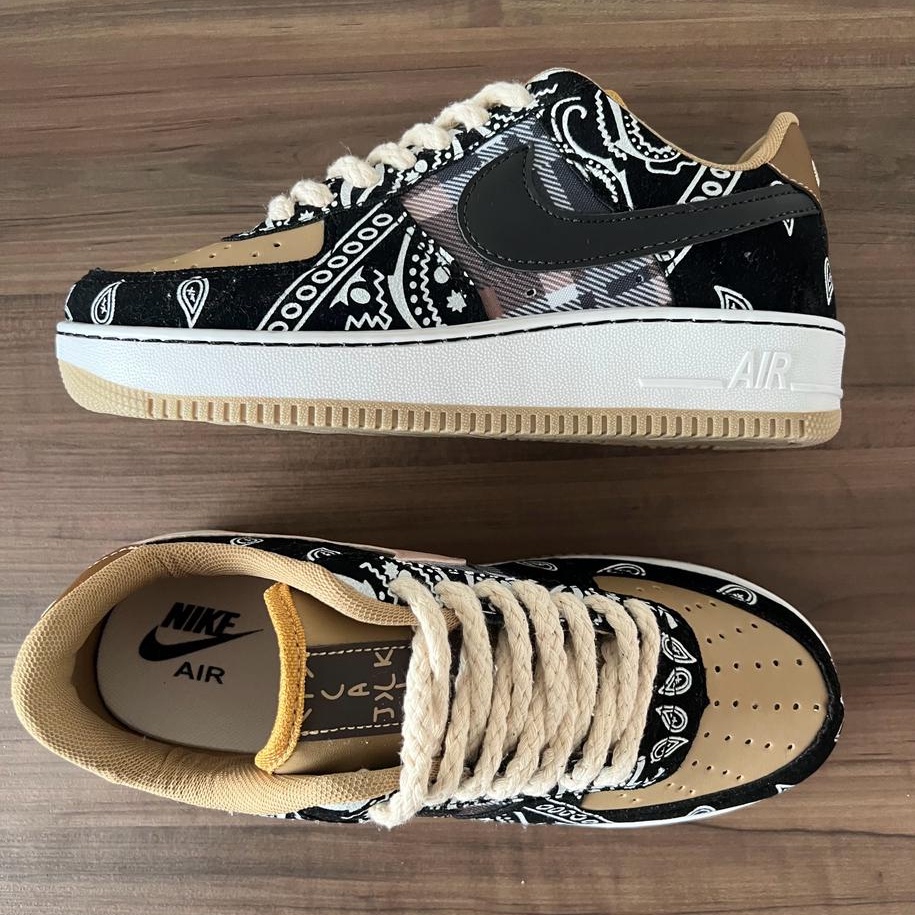 Tenis Air Force Travis Scott Masculino/Feminino 34/43 Cactus Jack ...