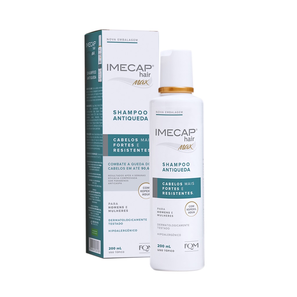 Imecap Hair Max Shampoo Tratamento Antiqueda e Anticaspa | Shopee Brasil