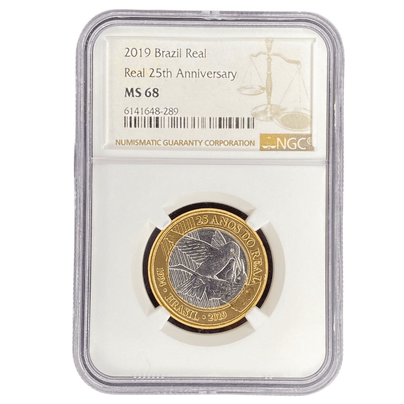 1 Real FC - Comemorativa aos 25 anos do Plano Real GRADUADA PELA NGC COMO MS68 (2019) | Shopee ...