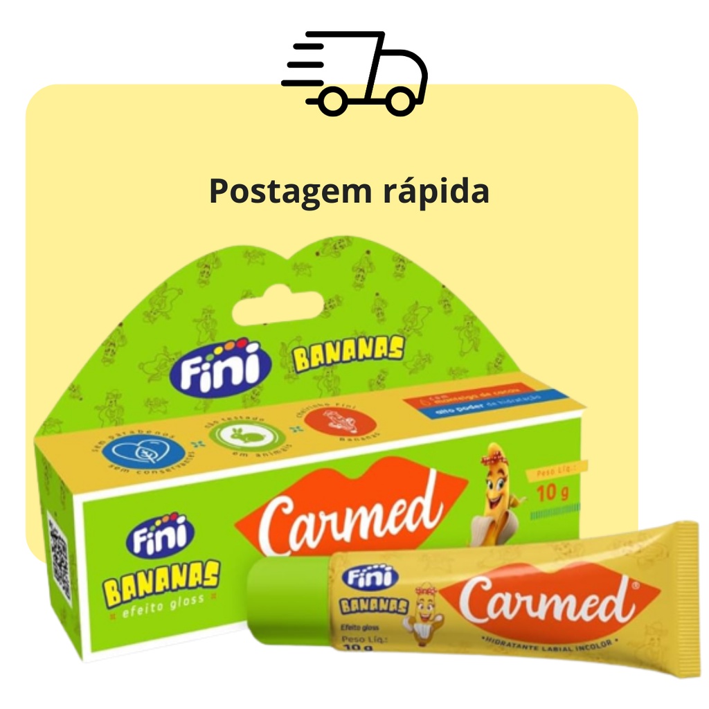 Lip Balm Hidratante Protetor Labial Carmed fini Banana Tiktok | Shopee ...