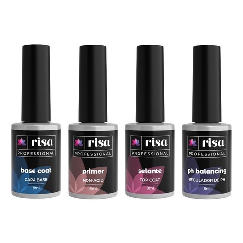 Kit Preparador Primer Ph Base Coat Finalizador Selante Risa | Shopee Brasil