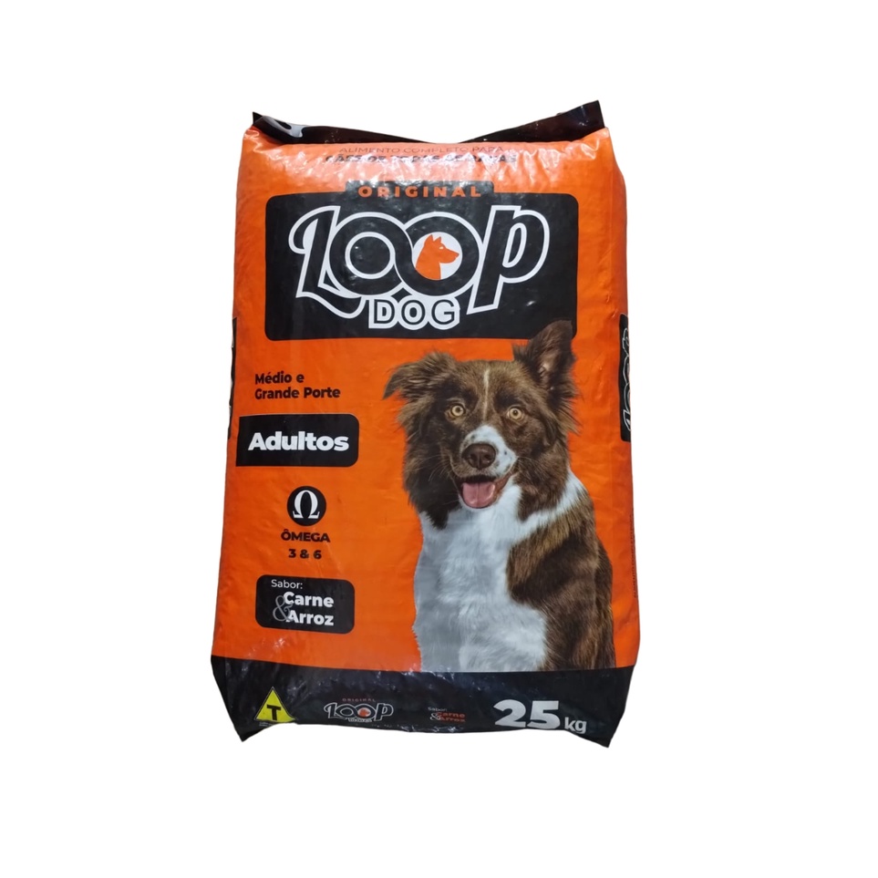 RAÇÃO LOOP DOG ADULTO 25KG GL | Shopee Brasil