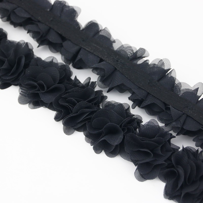 (1m/roll) Chiffon Lace Fabric Tecido Não-Base De Fitas Decorativas ...